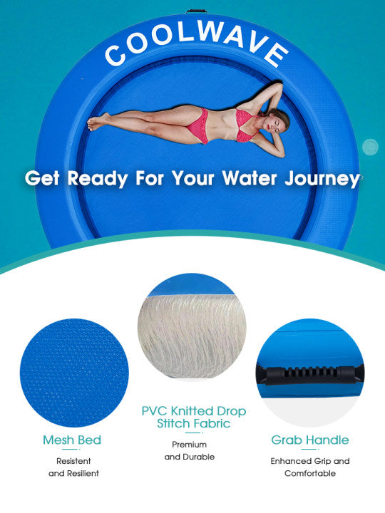 Inflatable Water Hammock 8ft, Blue/Pink – COOLWAVE